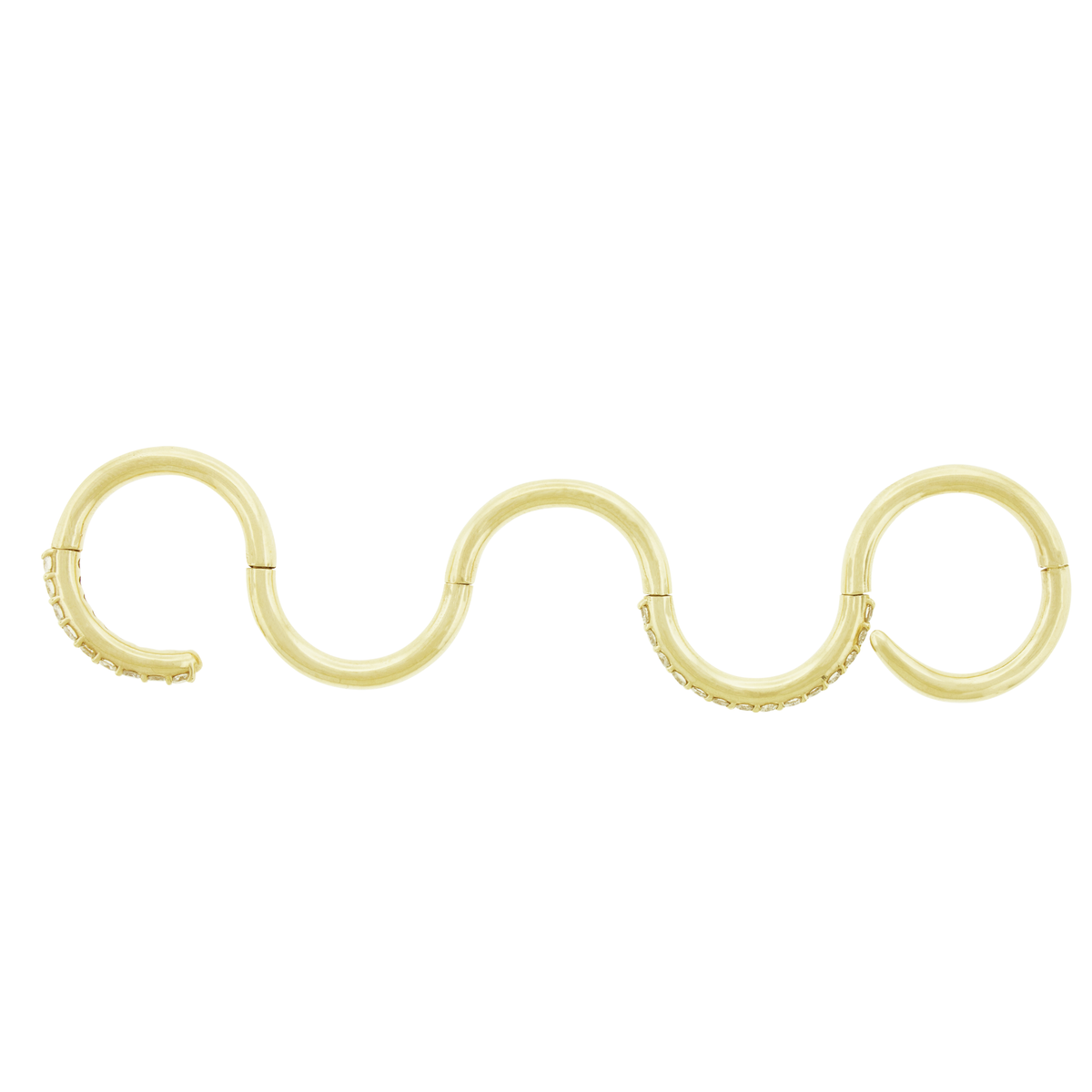 Double Row Diamond Serpentine Ring – LUIS MORAIS